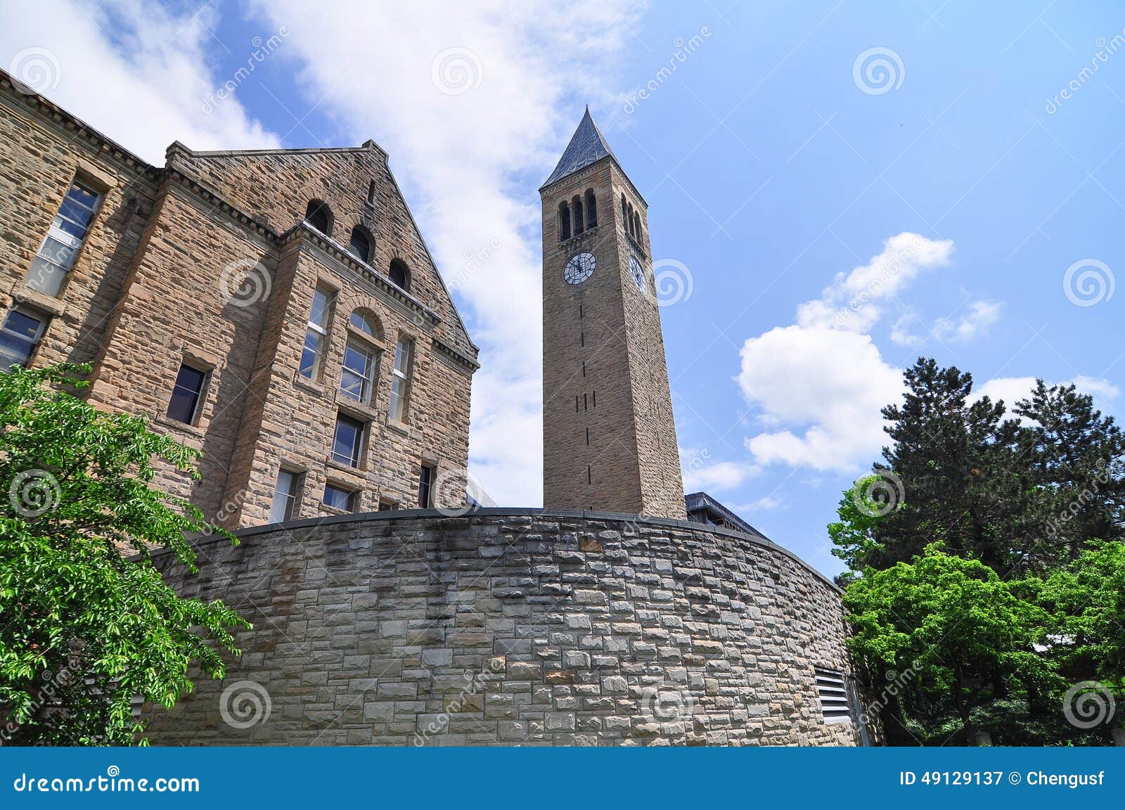 Cornell Campus building stock image. Image of lake, foliage - 49129137