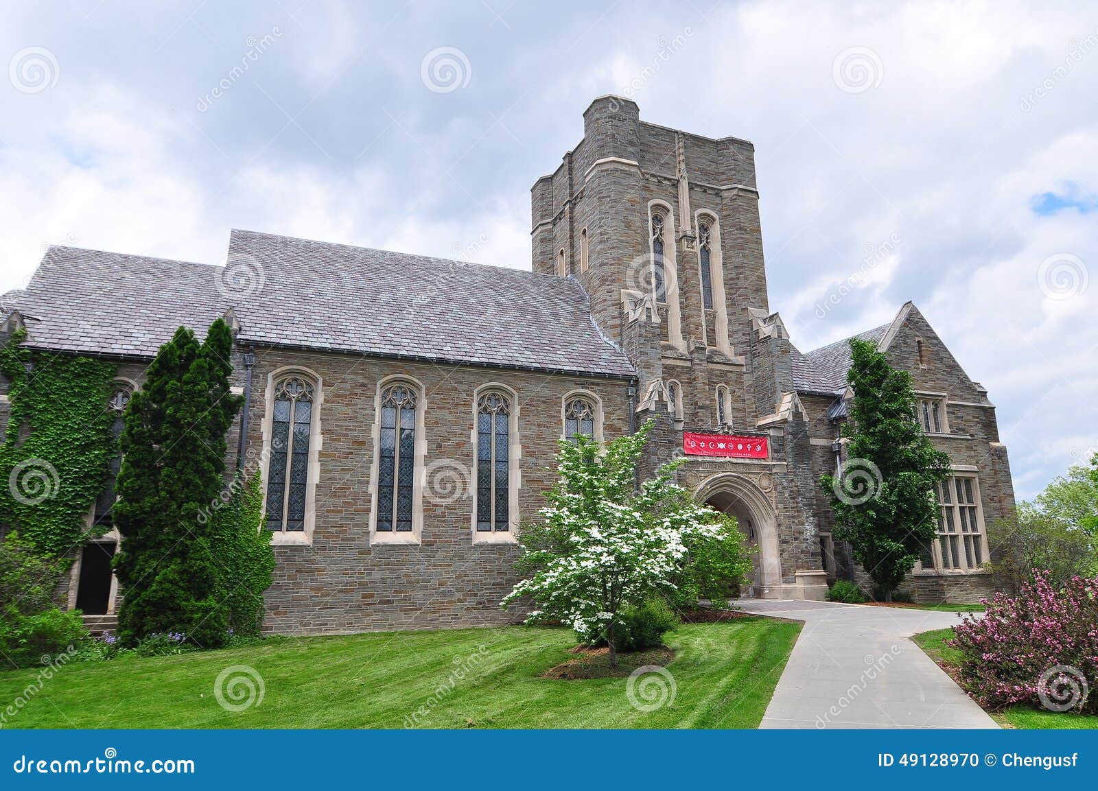 Cornell University Campus Building Editorial Image - Image of campus ...
