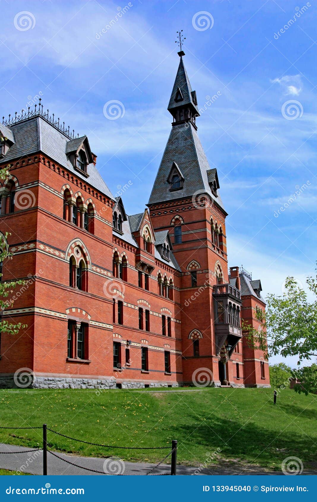 Cornell University, Sage Hall Stock Photo - Image of university, campus ...