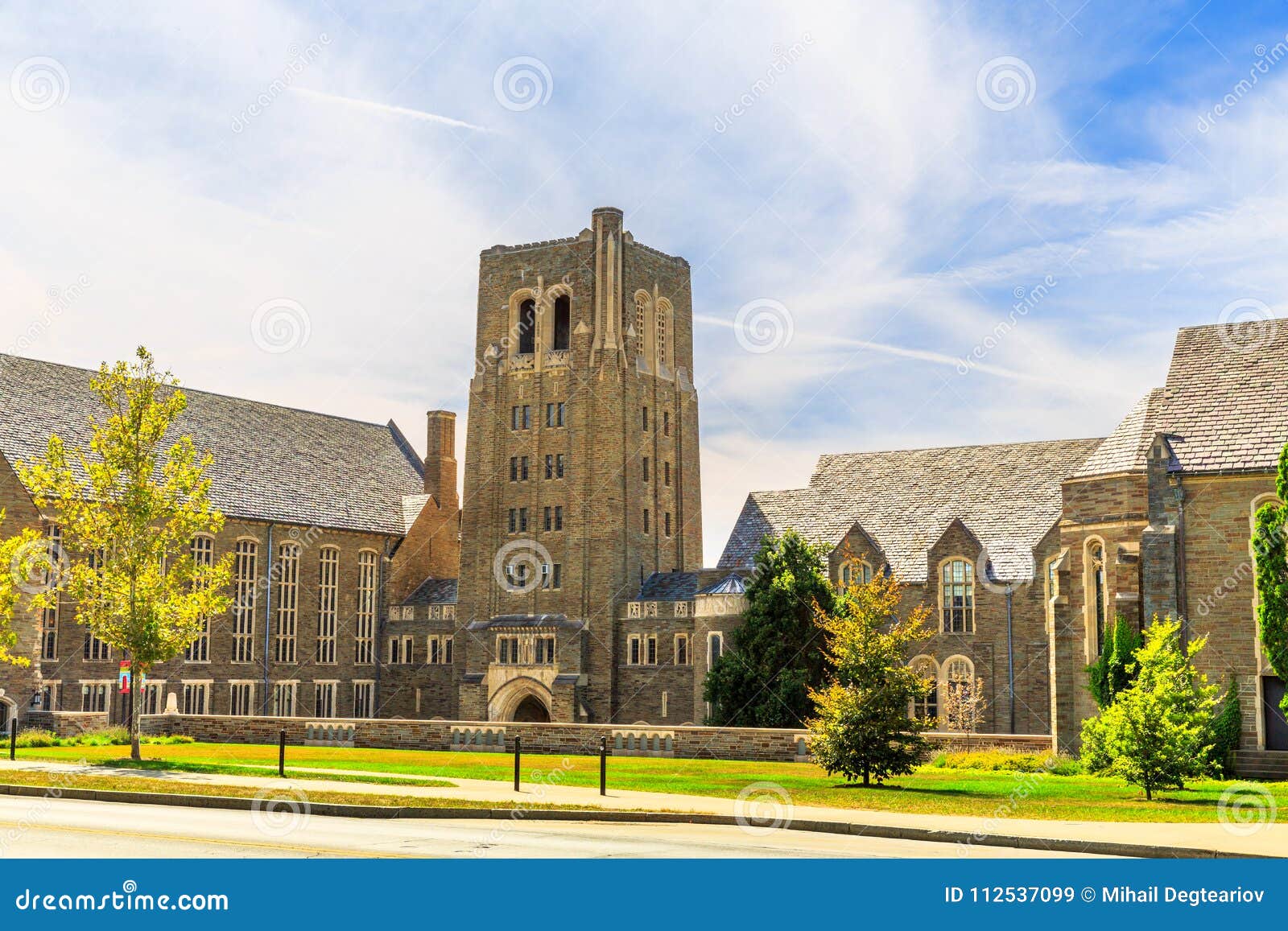 Cornell University stock image. Image of grass, stone - 112537099