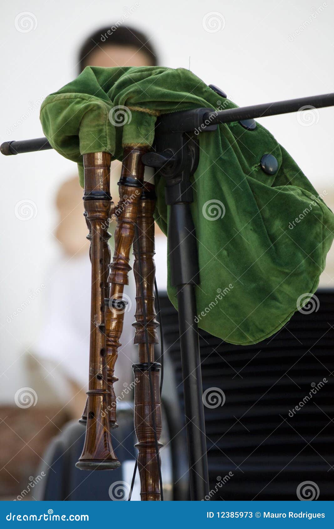 Cornemuse verte image stock. Image du ecosse, montagnard - 12385973