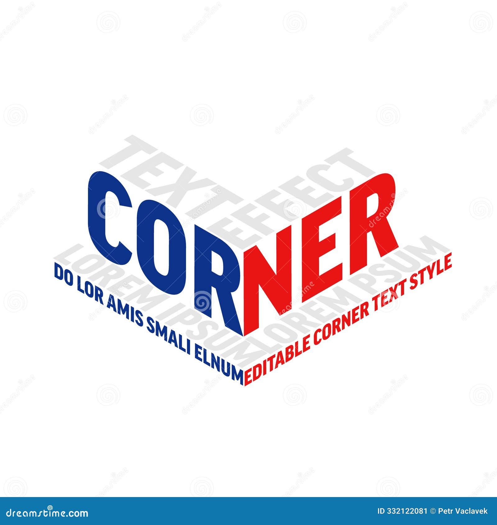 Corner Abstract Lettering Template Stock Vector - Illustration of ...