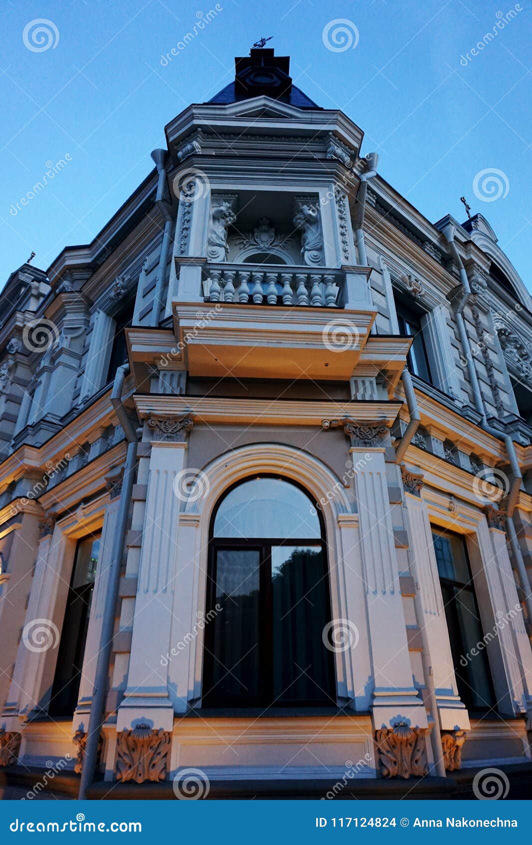 The Corner of the Ancient Building Overlooking the Intersection ...