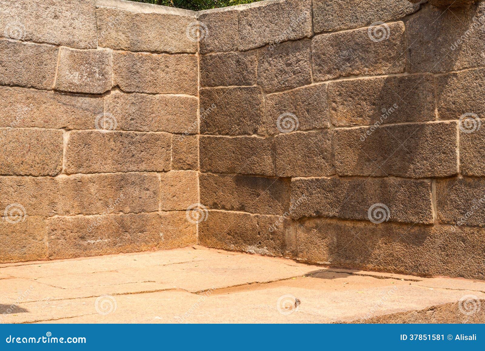 Corner of an Ancient Wall, Stone Blocks Stock Image - Image of aged ...
