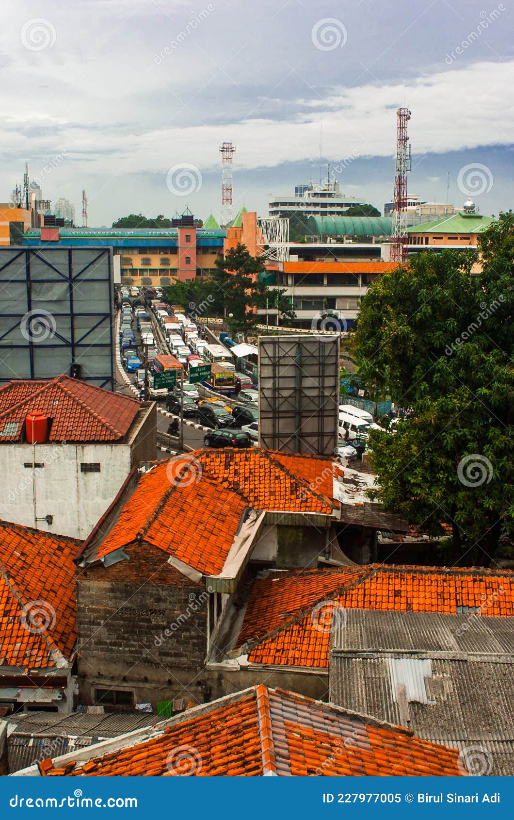 The Corner Around Pasar Cipulir Stock Illustration - Illustration of ...