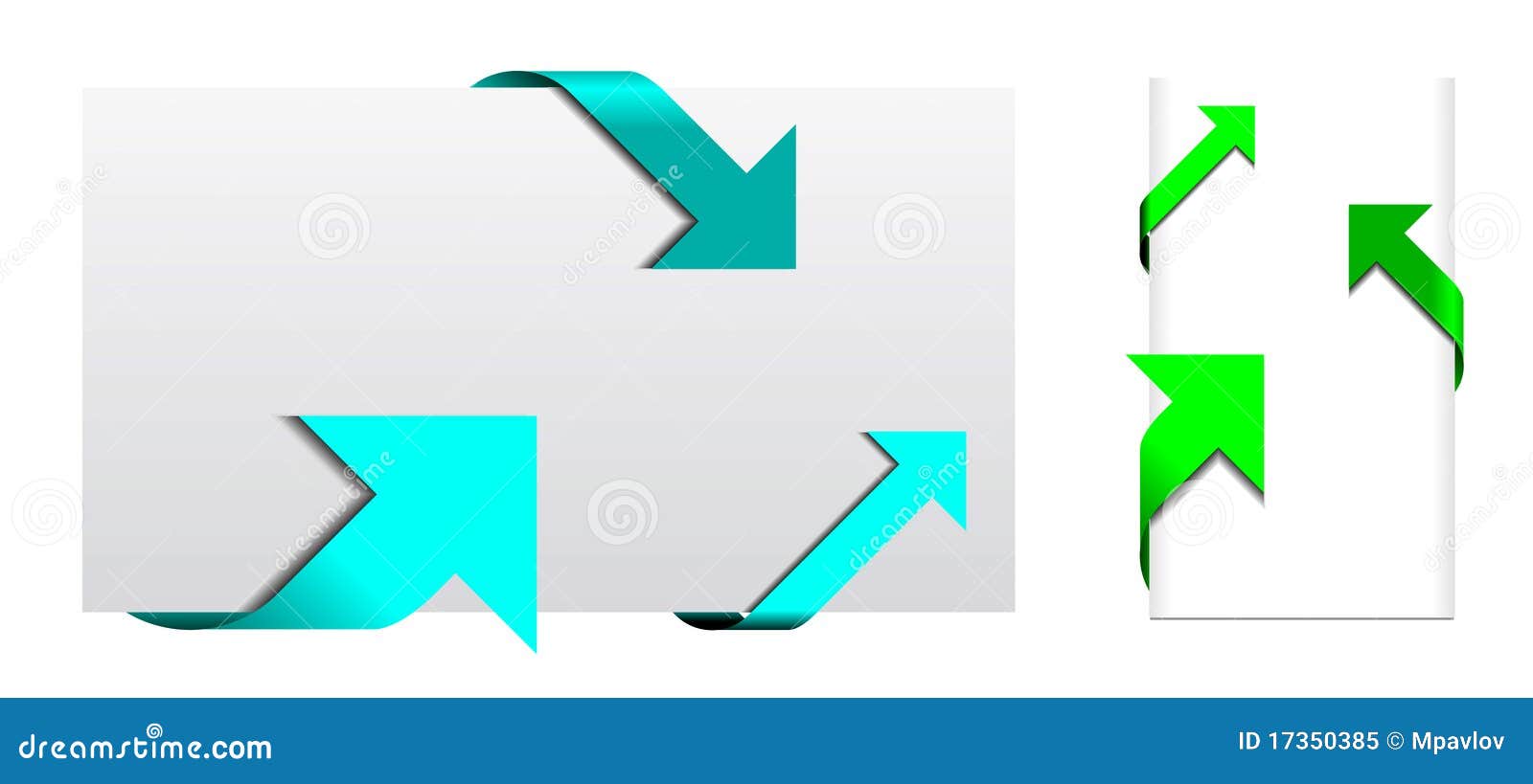 Corner arrow set. stock illustration. Illustration of arrow - 17350385