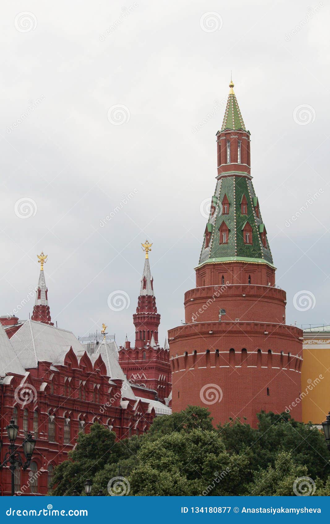 The Corner Arsenalnaya Tower of the Moscow Kremlin Stock Image - Image ...