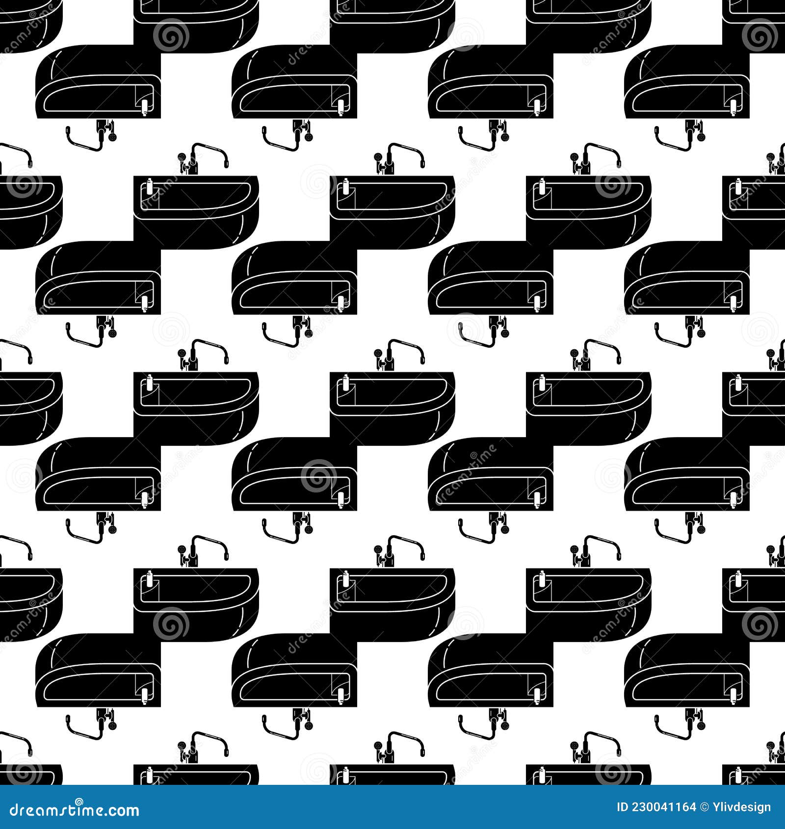 Corner Bathtub Pattern Seamless Vector Stock Vector - Illustration of ...