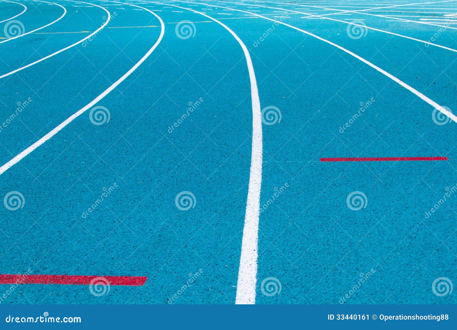 Corner of Blue Running Track Stock Image - Image of finish, pattern ...