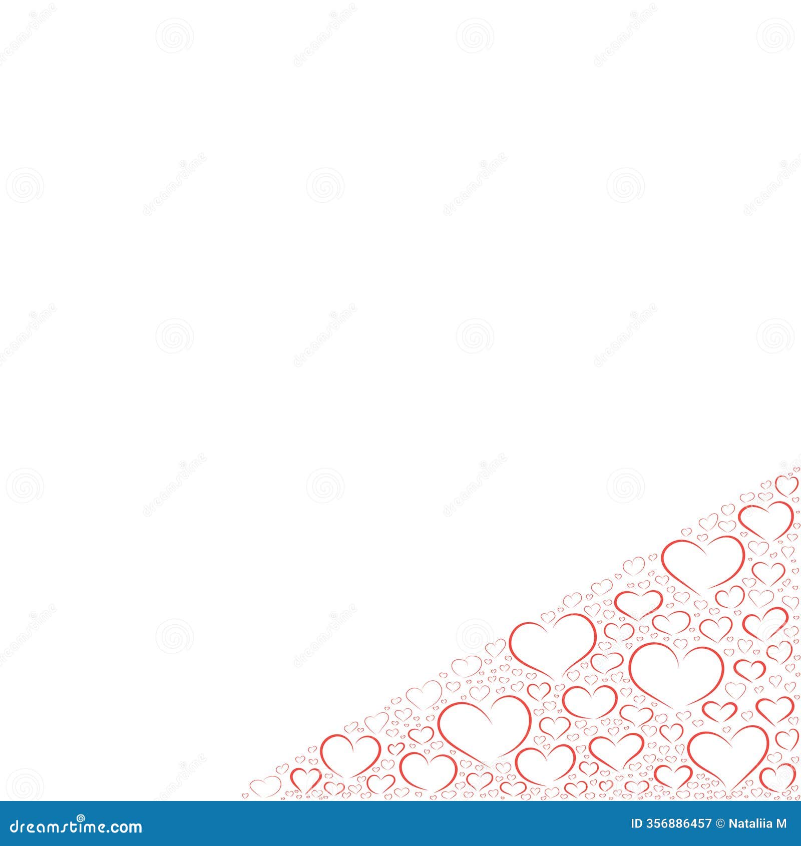 Corner Border Frame Of Hearts Cartoon Vector | CartoonDealer.com #356886457