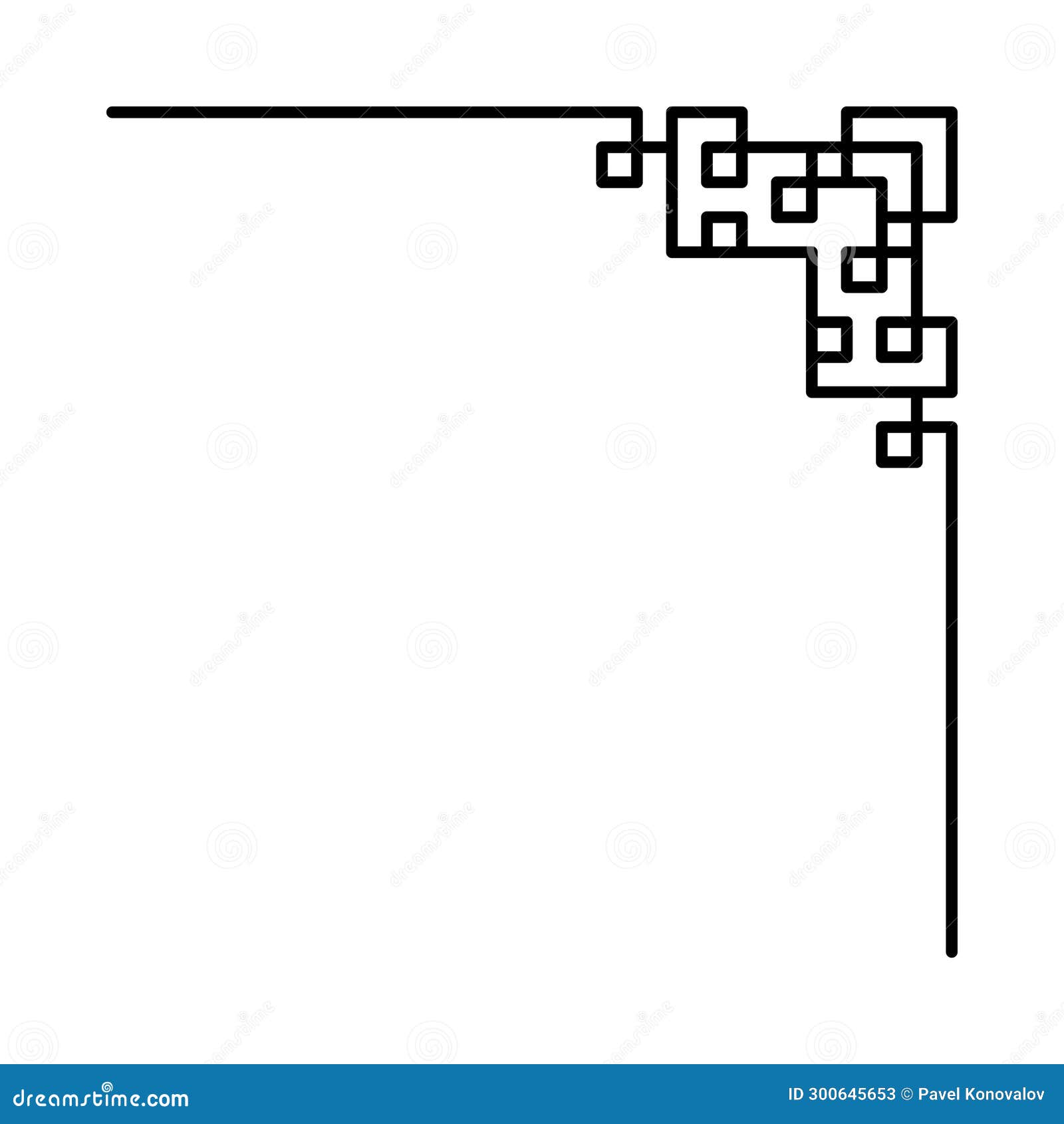 Corner Border Ornament stock illustration. Illustration of dragon ...