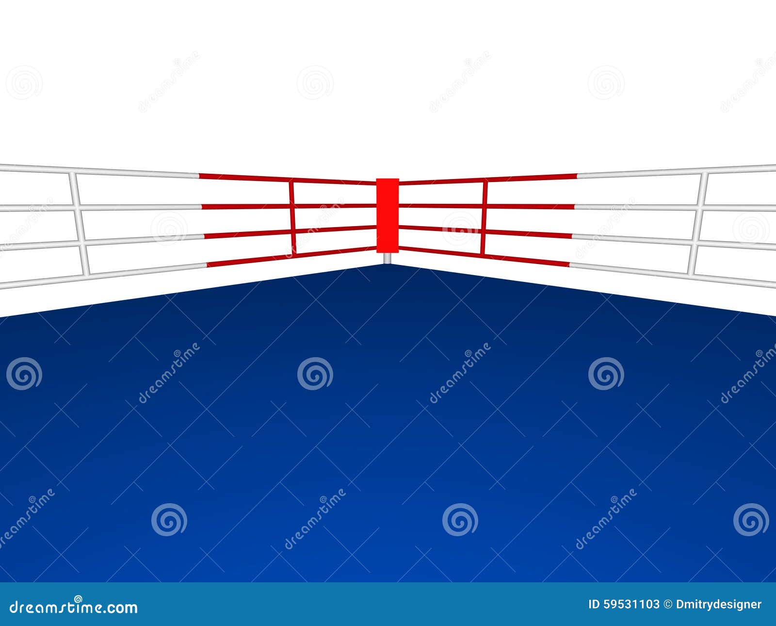 Corner of a Boxing ring stock illustration. Illustration of wrestling ...