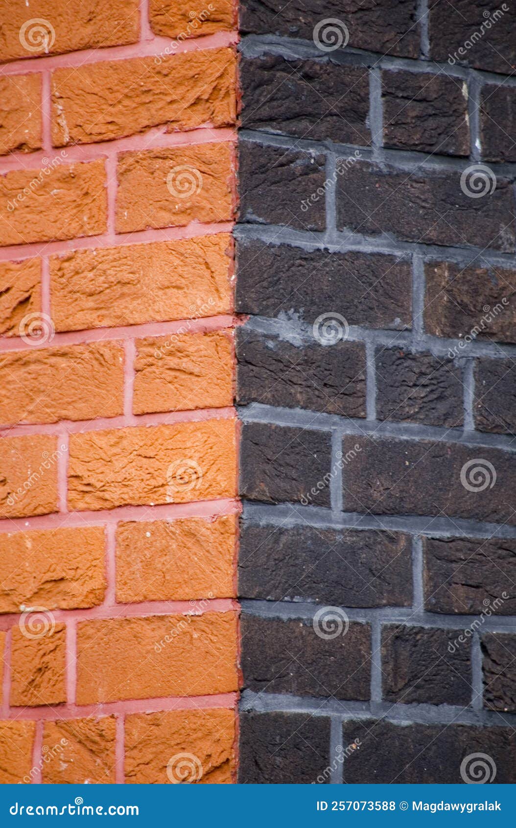 Corner of Brick Building Wall. Stock Photo - Image of material ...
