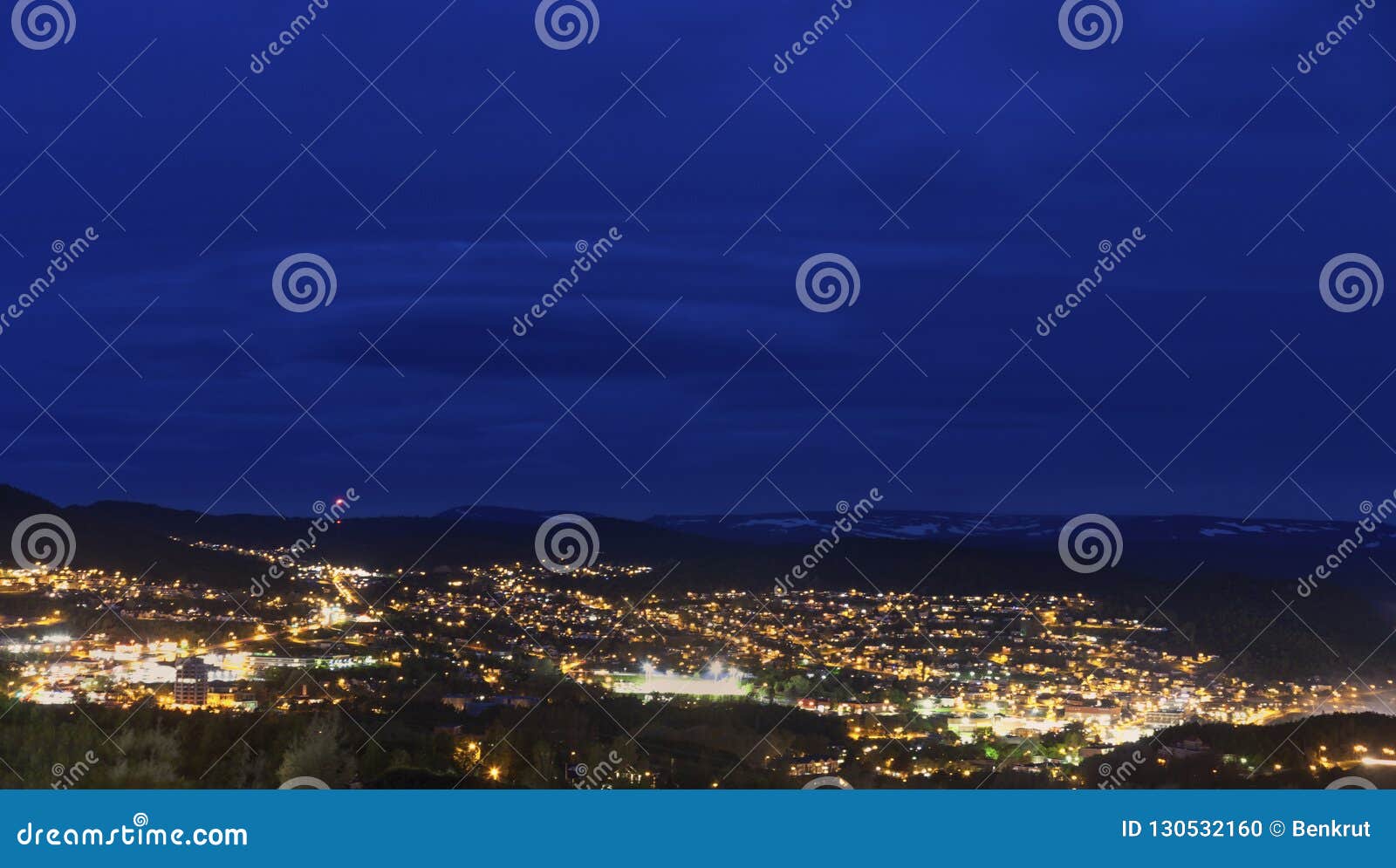 Corner Brook at sunset stock photo. Image of architecture - 130532160