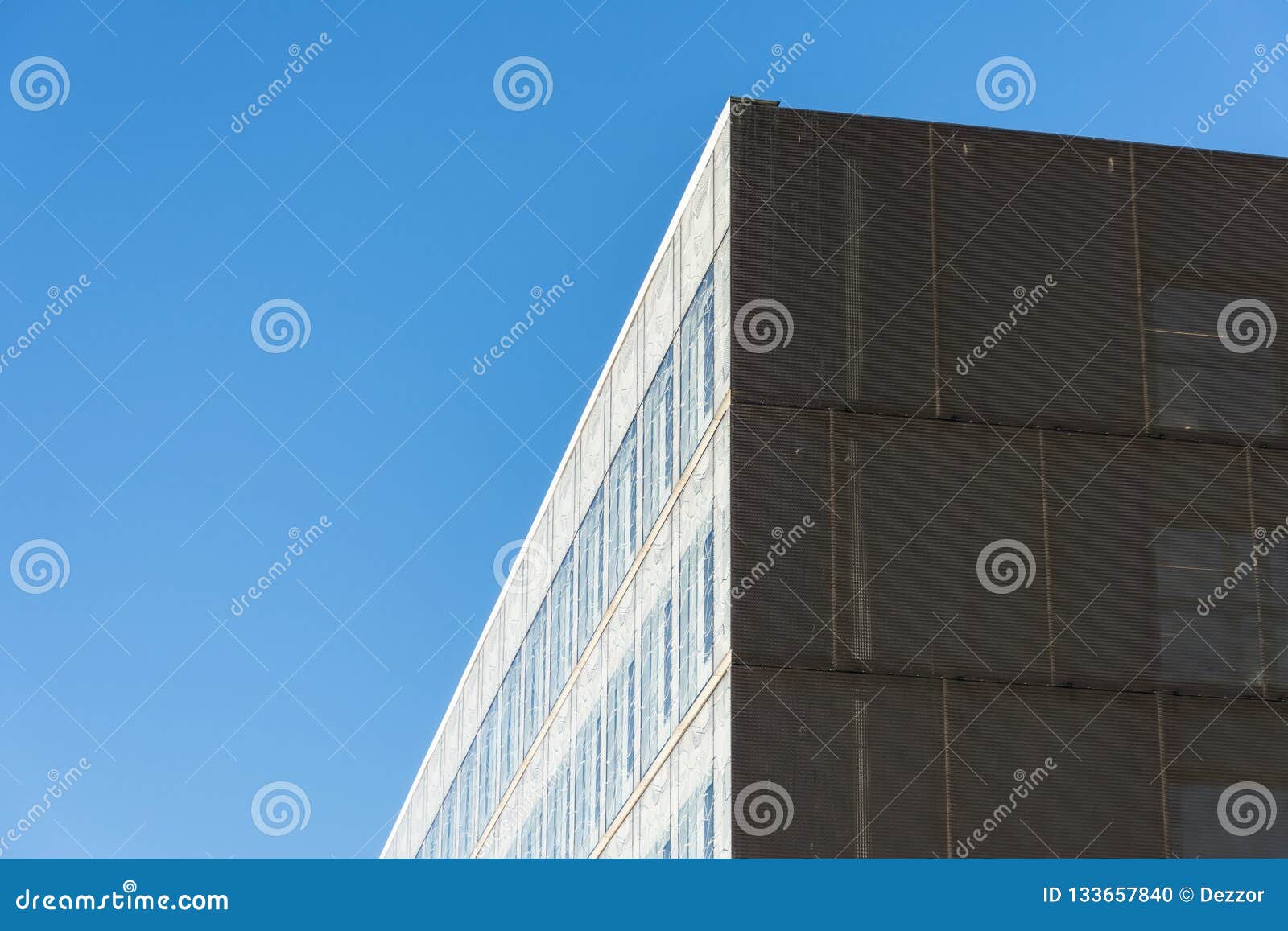 The Corner of the Building, the Bright Side and the Dark Against the ...