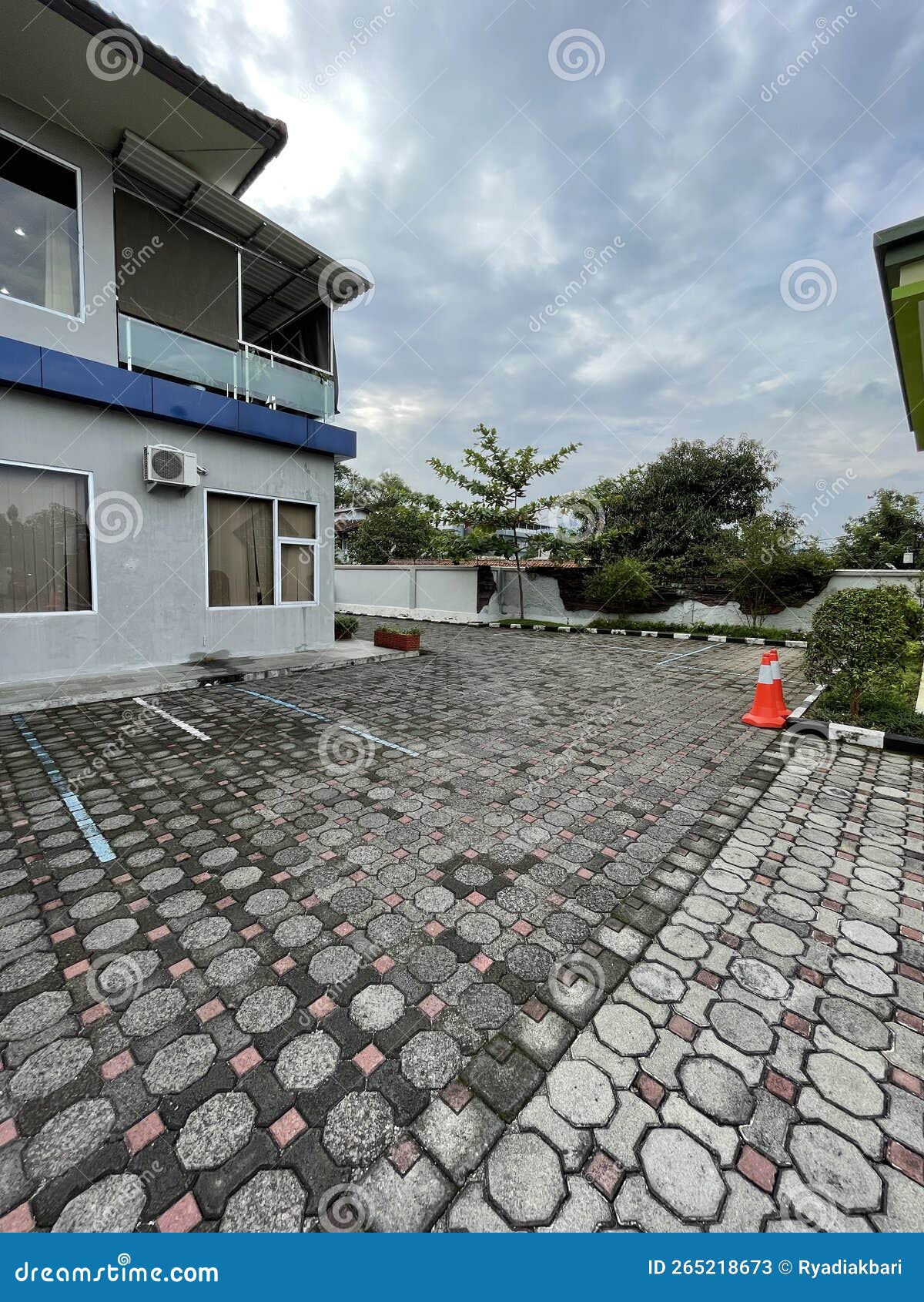 The corner of the building stock image. Image of cloud - 265218673