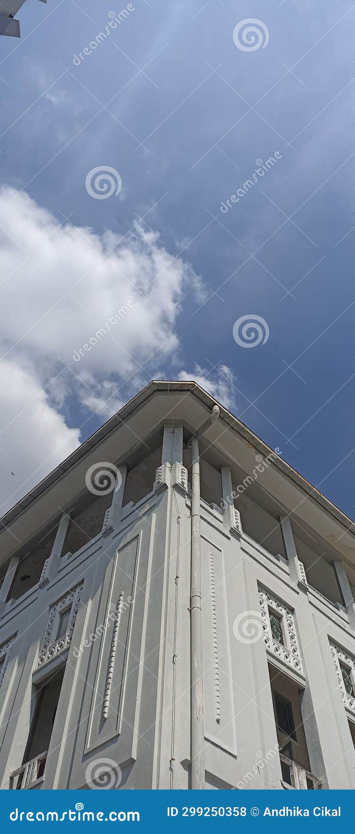 Corner Building with the Sky Behind it Stock Photo - Image of corner ...