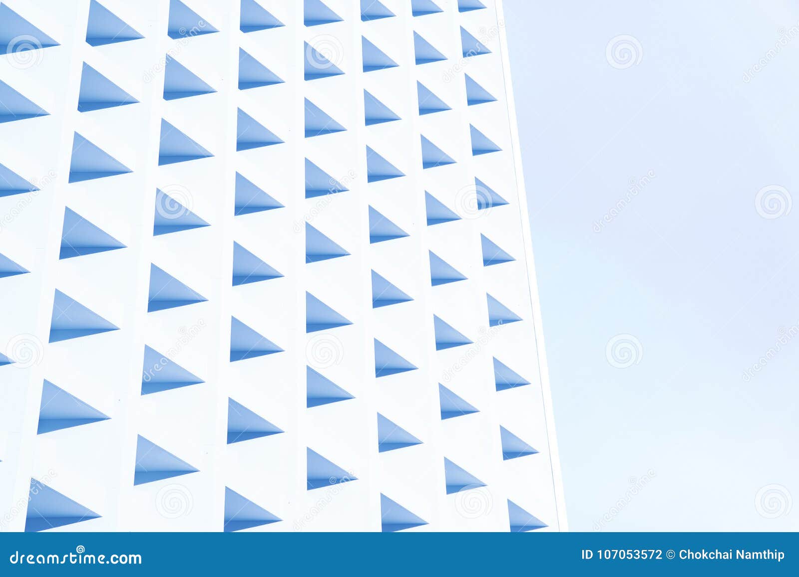 Corner of the Building There are Many Triangles. Stock Photo - Image of ...