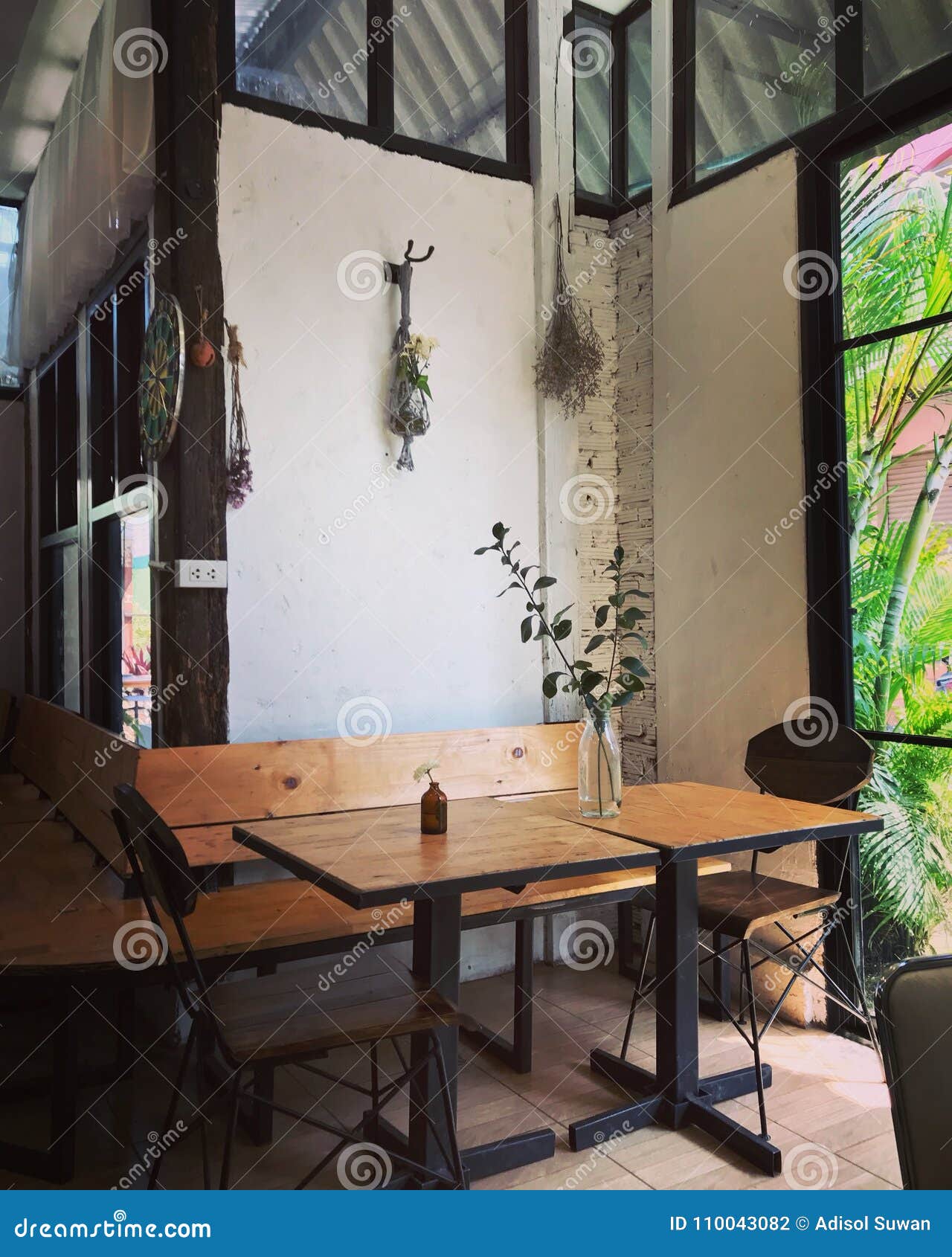 The corner cafe room stock photo. Image of decorations - 110043082