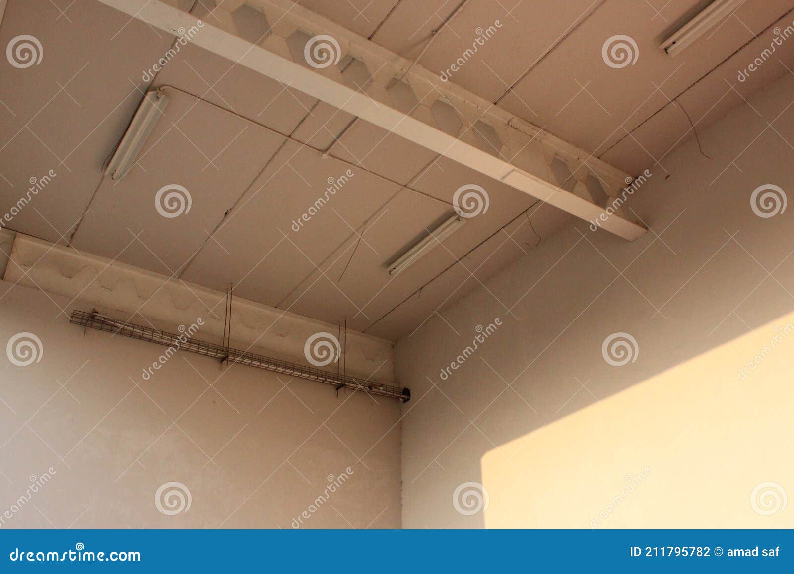 Corner of a ceiling stock photo. Image of house, floor - 211795782