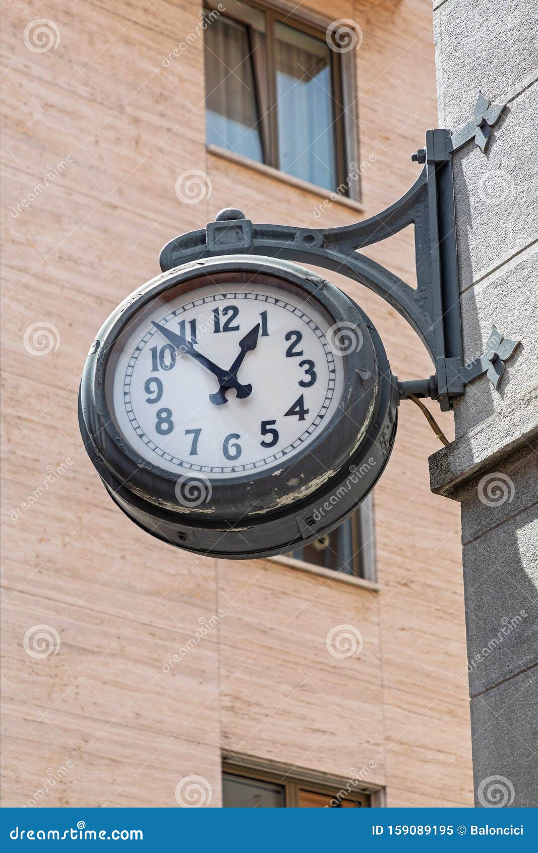 Corner Clock stock image. Image of public, numbers, europe - 159089195