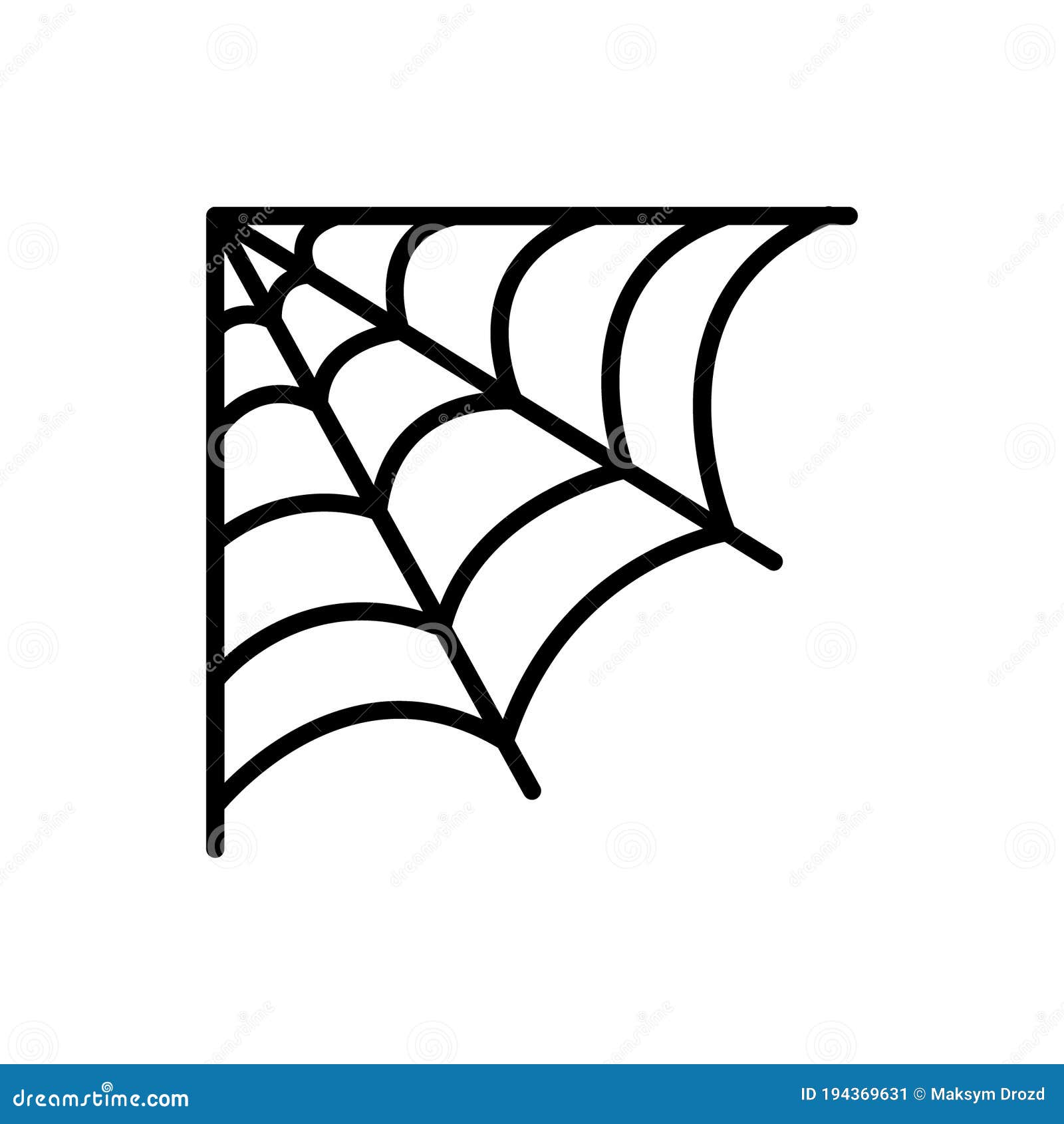 Corner Cobweb Icon, Corner Spiderweb Icon Stock Vector - Illustration ...
