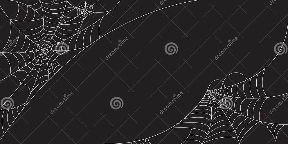 Corner Cobweb, Isolated on Black, Transparent Background. Spiderweb for ...