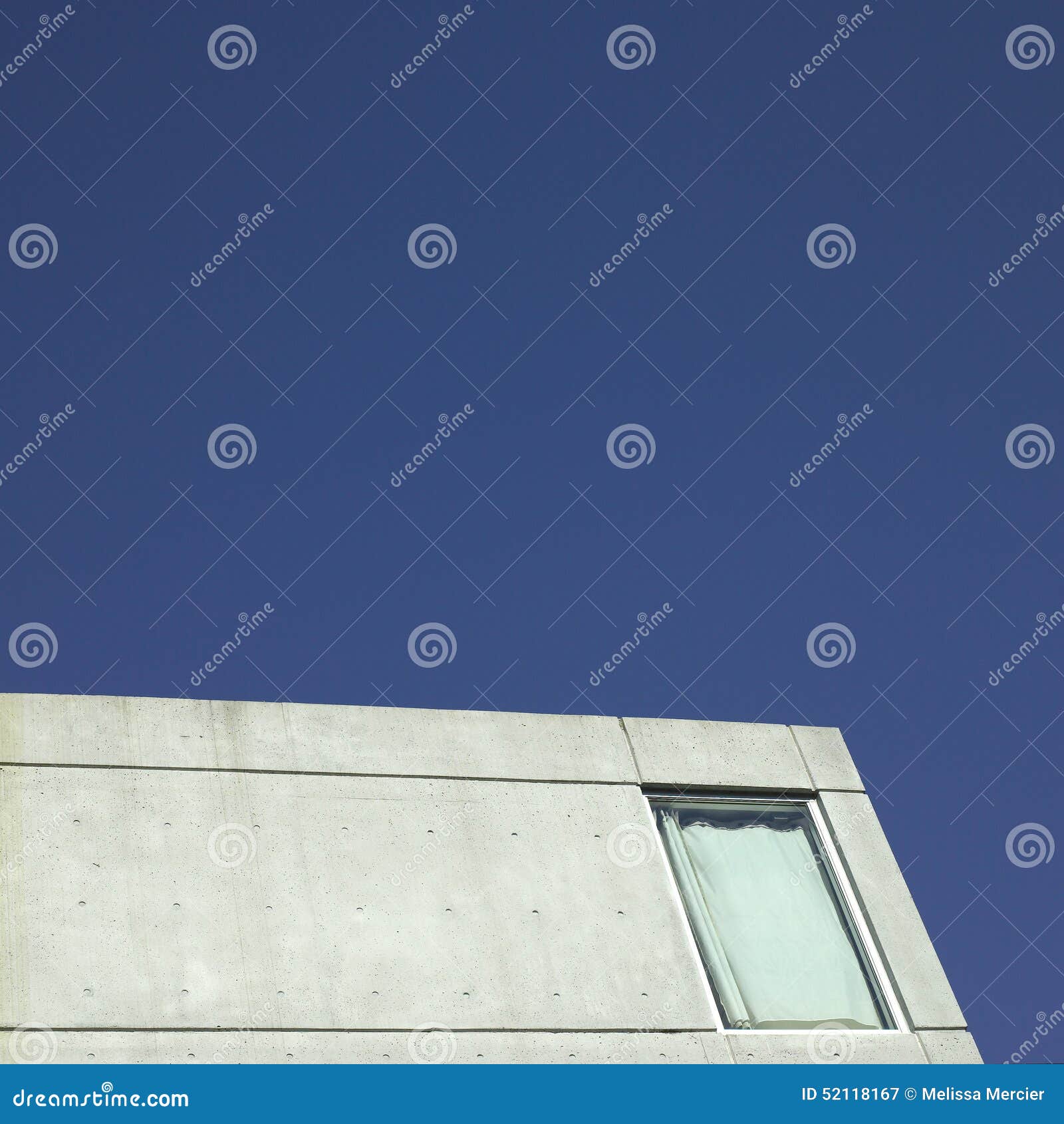 Corner of Concrete Building Stock Image - Image of horizontal ...