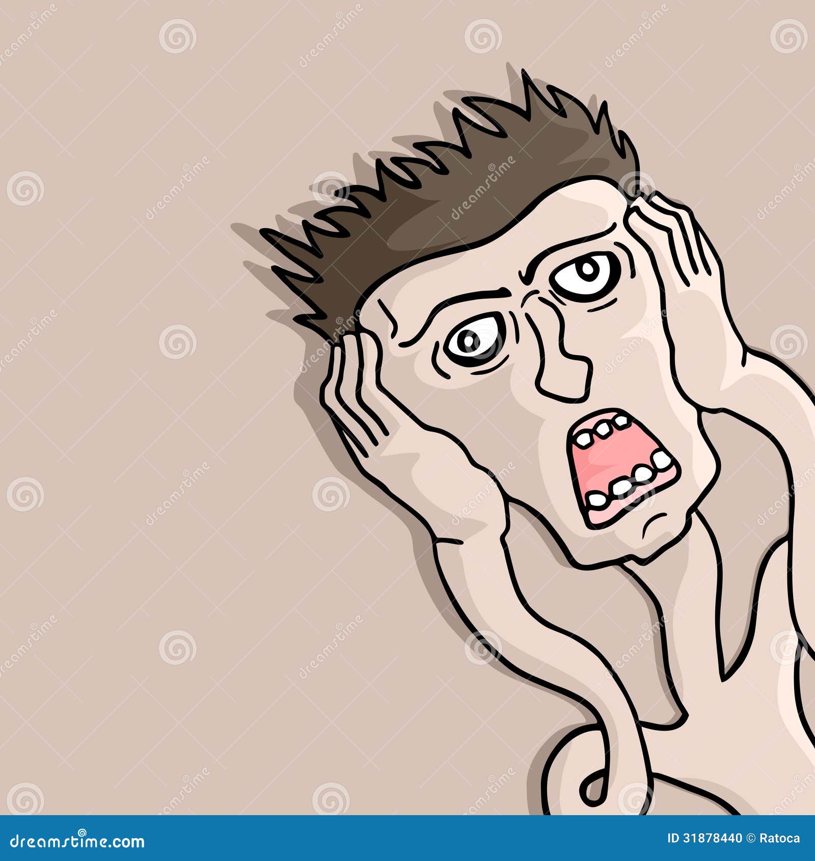 Corner crazy man stock vector. Illustration of corner - 31878440