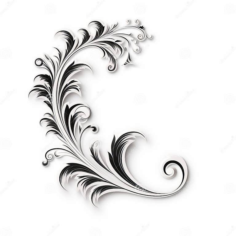 Corner Design Element on White Background Stock Illustration ...