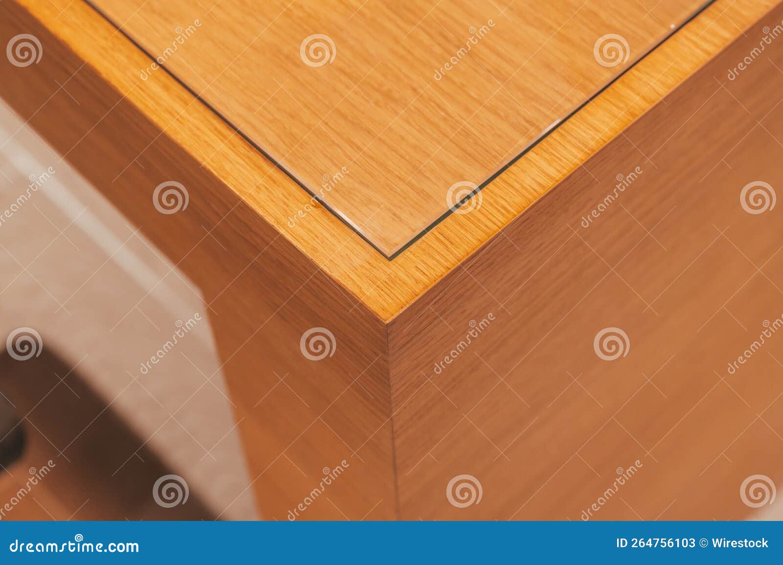 Corner Detail of a Wooden Table. Stock Image - Image of decor, wood ...