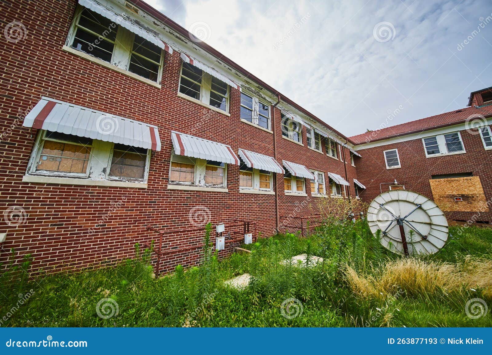 Corner Of Exterior Building, Cracked And Peeling Paint, Wood Scrapped ...
