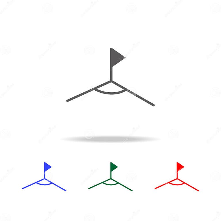 Corner Flag Icon. Elements in Multi Colored Icons for Mobile Concept ...