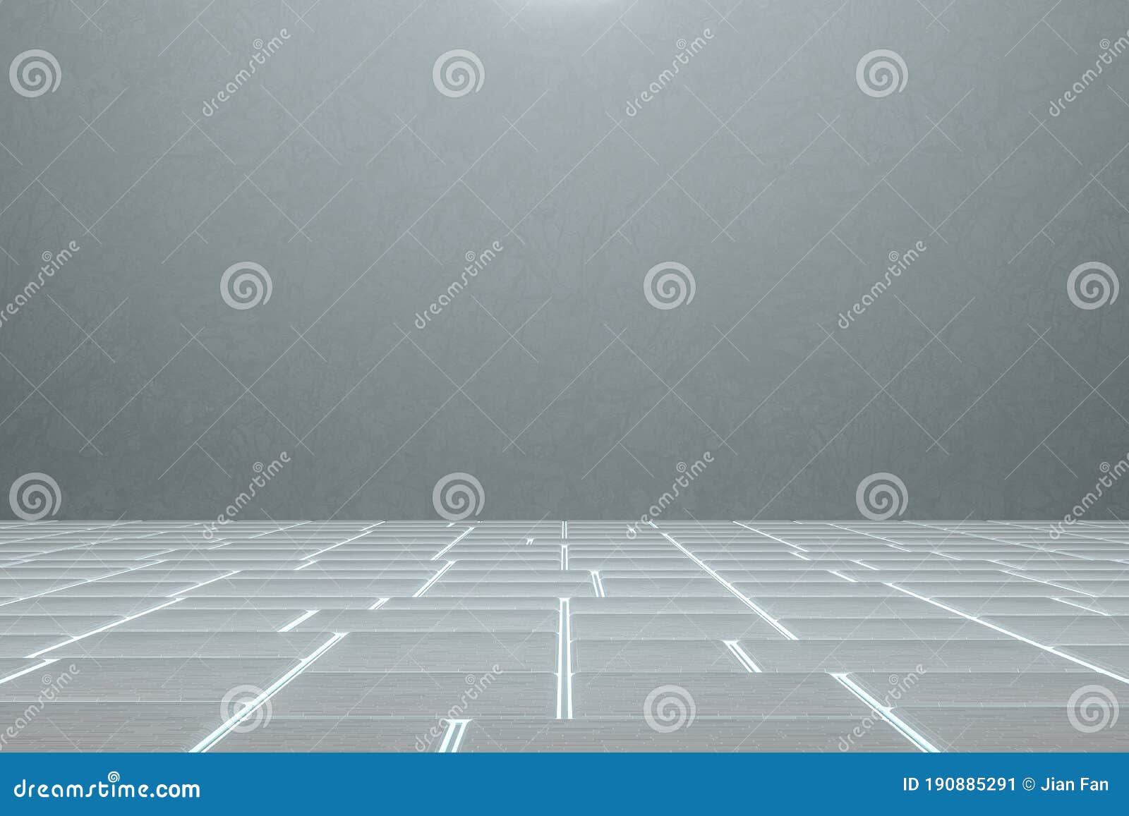 Corner Floor with Tile Cube Floor, 3d Rendering Stock Illustration ...