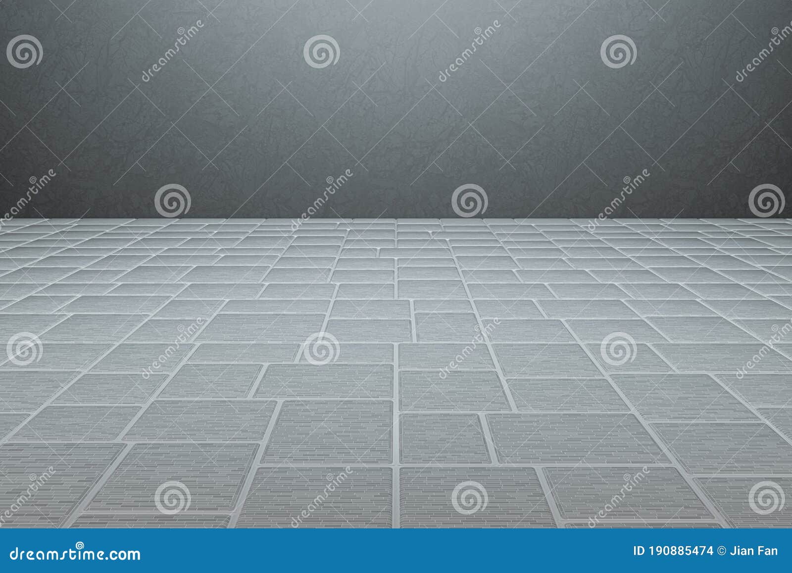 Corner Floor with Tile Cube Floor, 3d Rendering Stock Illustration ...