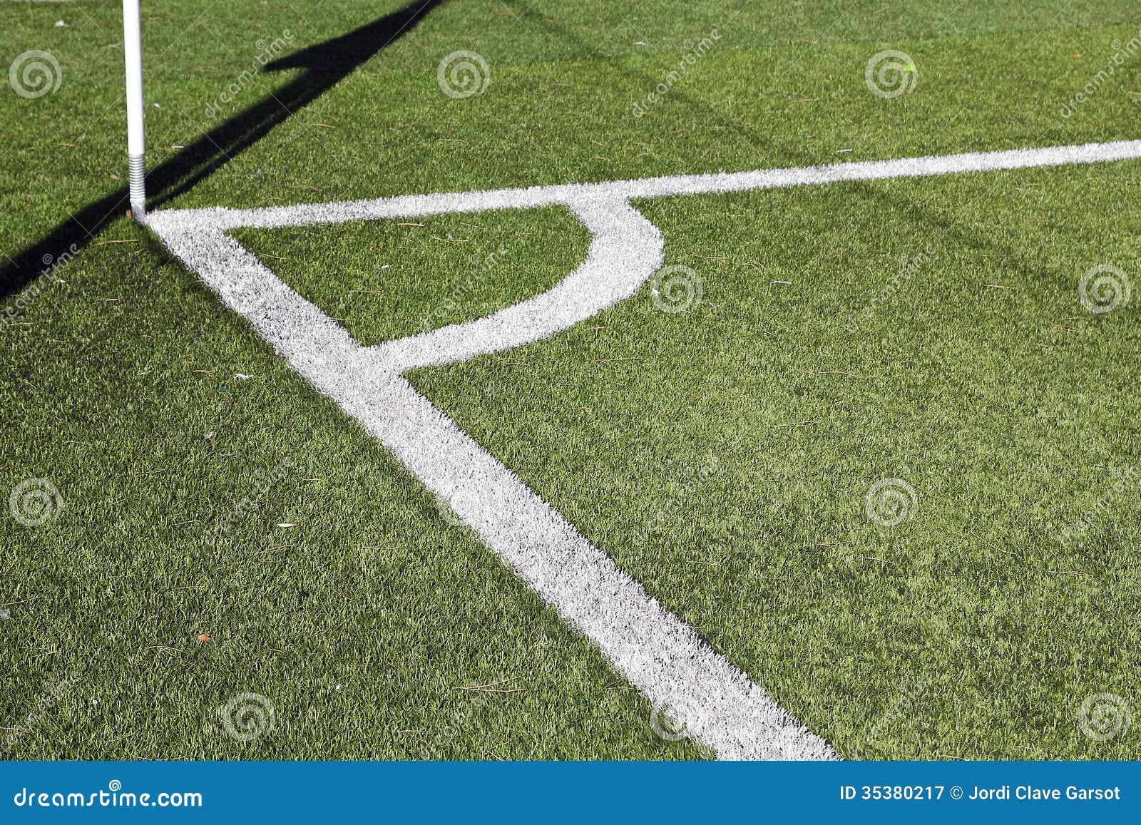 Corner of a football field stock image. Image of pitch - 35380217