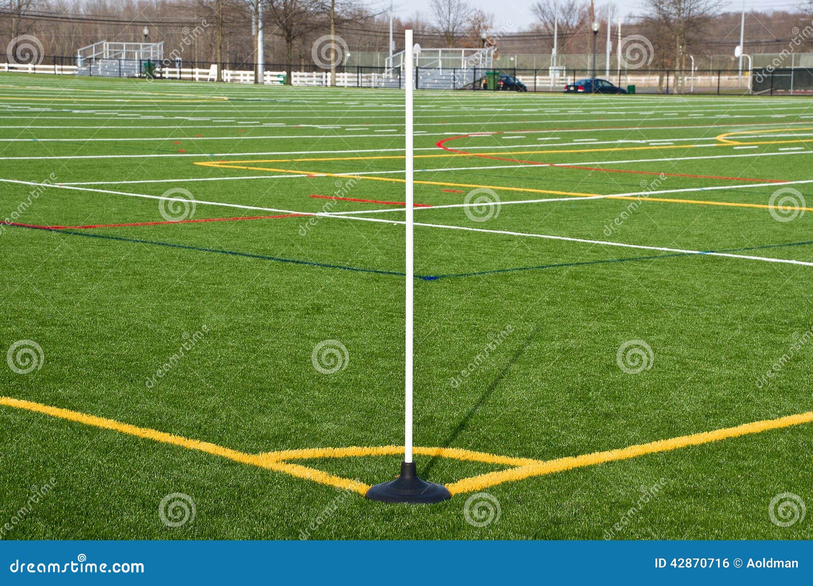 Corner of football field stock photo. Image of floor - 42870716