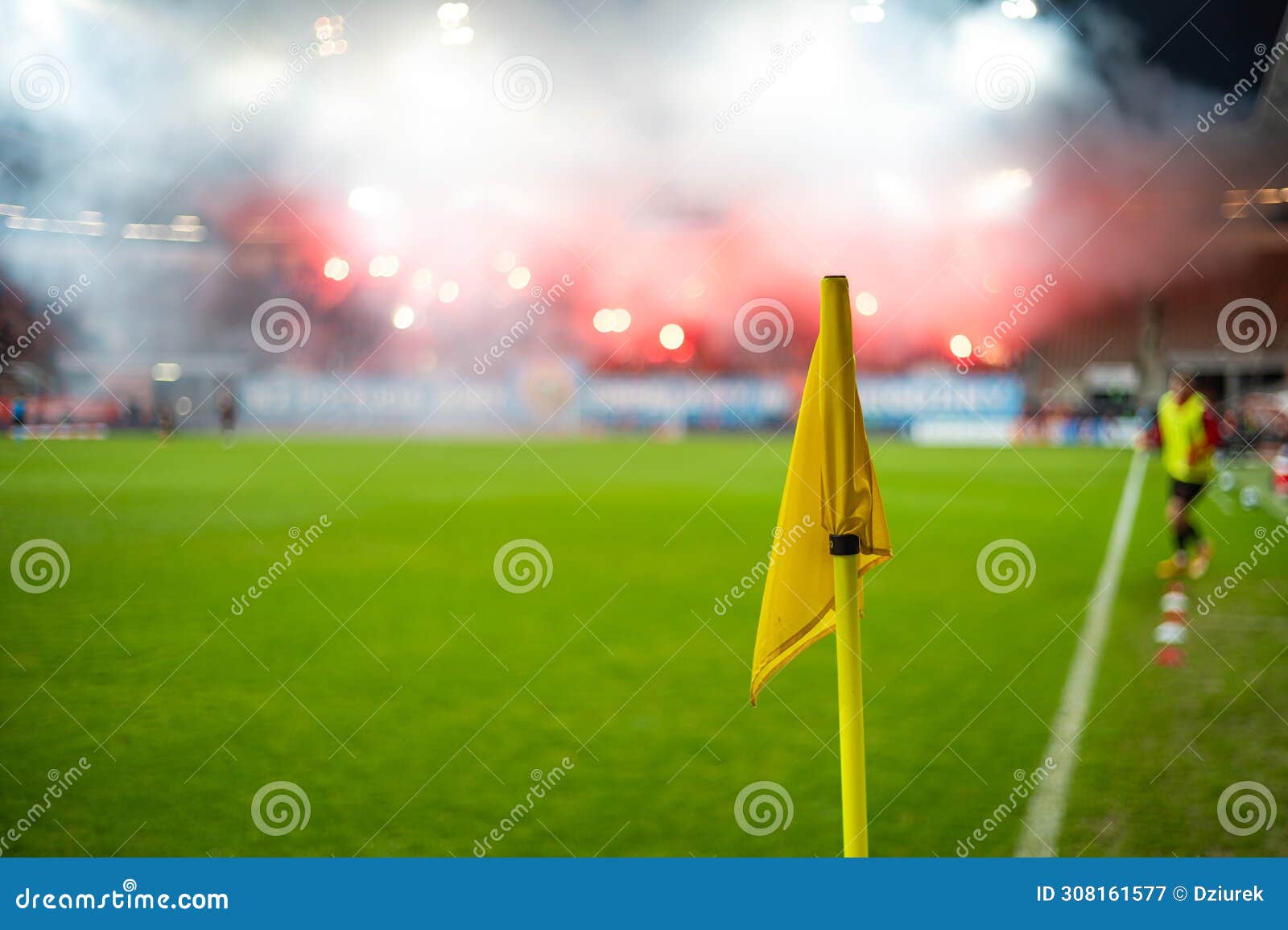 Corner of football pitch stock image. Image of football - 308161577
