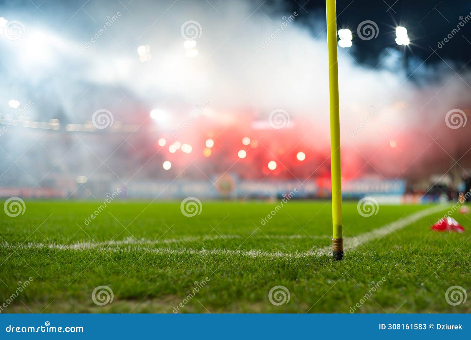Corner of football pitch stock image. Image of soccer - 308161583