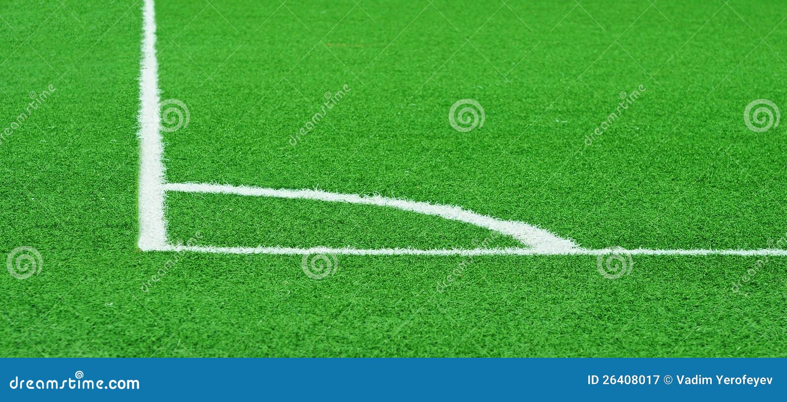 Corner of a Football (soccer) Field Stock Image - Image of synthetic ...