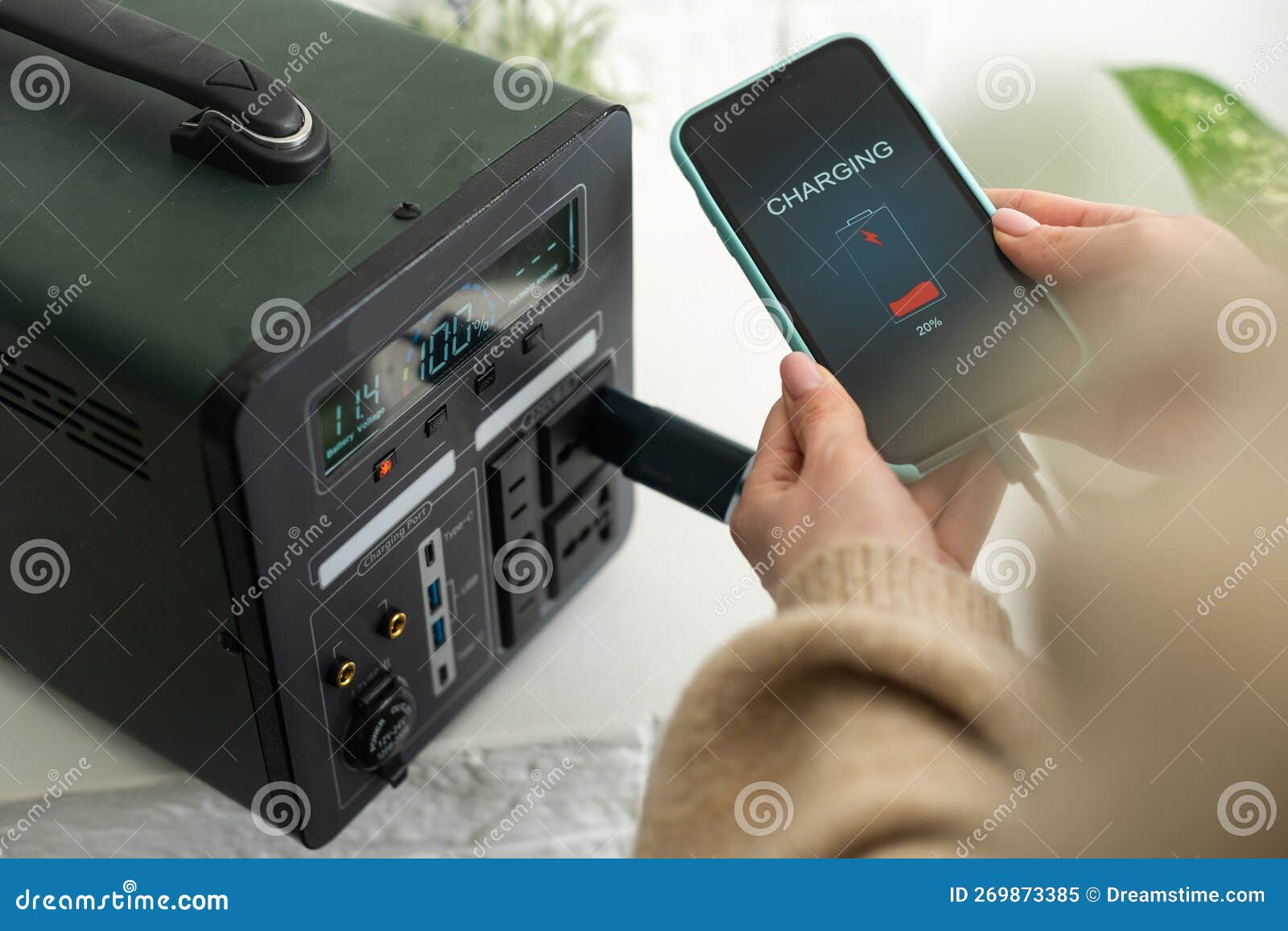 Corner Free Charging for Mobile Phones. Stock Image - Image of ...