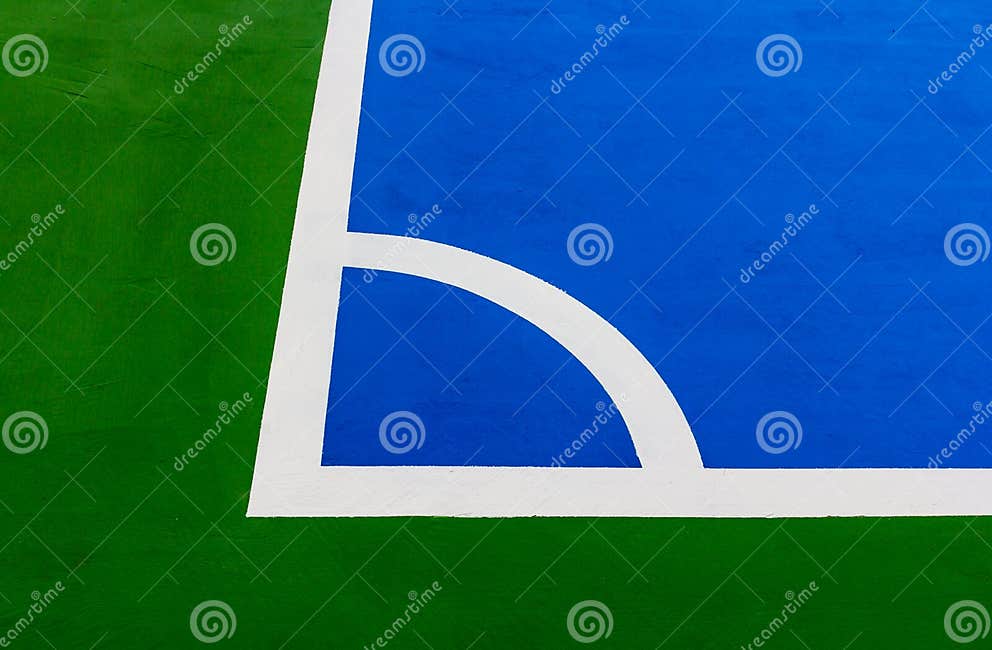 Corner of Futsal Field Ground Stock Image - Image of park, background ...