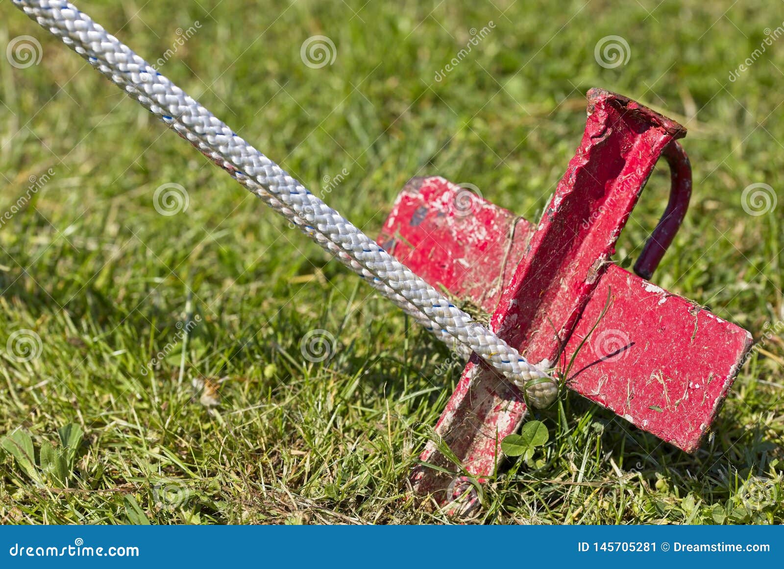 Corner Guyline with a Red Peg Stock Image - Image of corner, rope ...