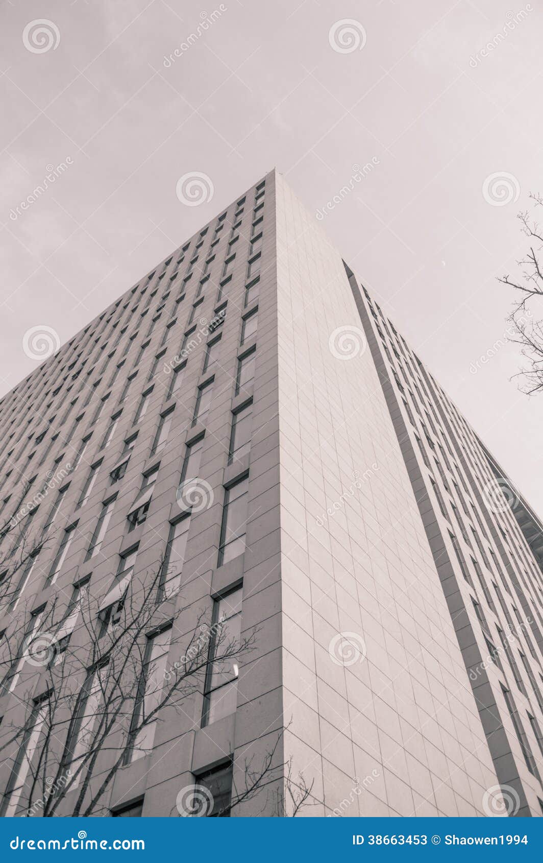 Corner of the High-rise Building Stock Image - Image of stands, empty ...