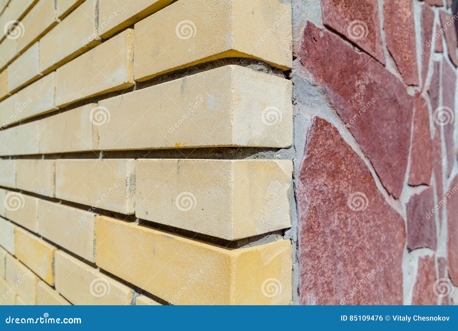Corner of the House Brick and Flagstone Stock Photo - Image of neat ...
