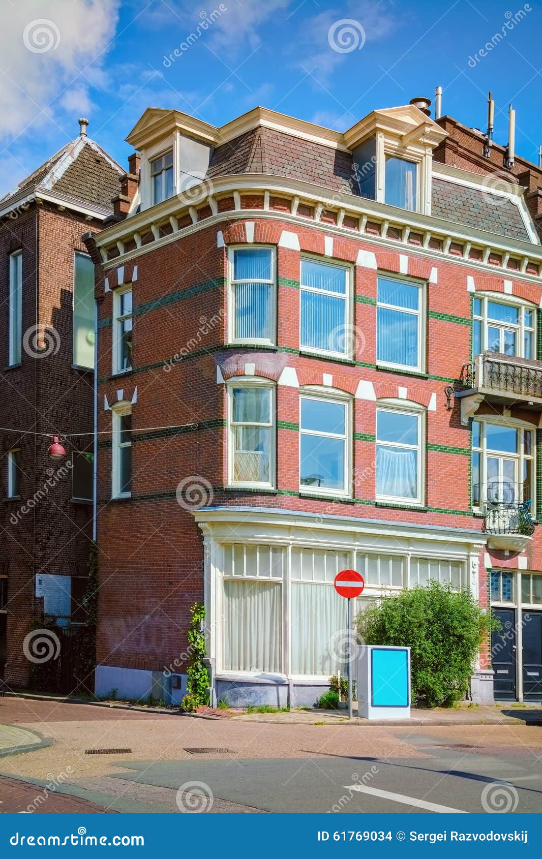 Corner House stock photo. Image of buildings, town, netherlands - 61769034
