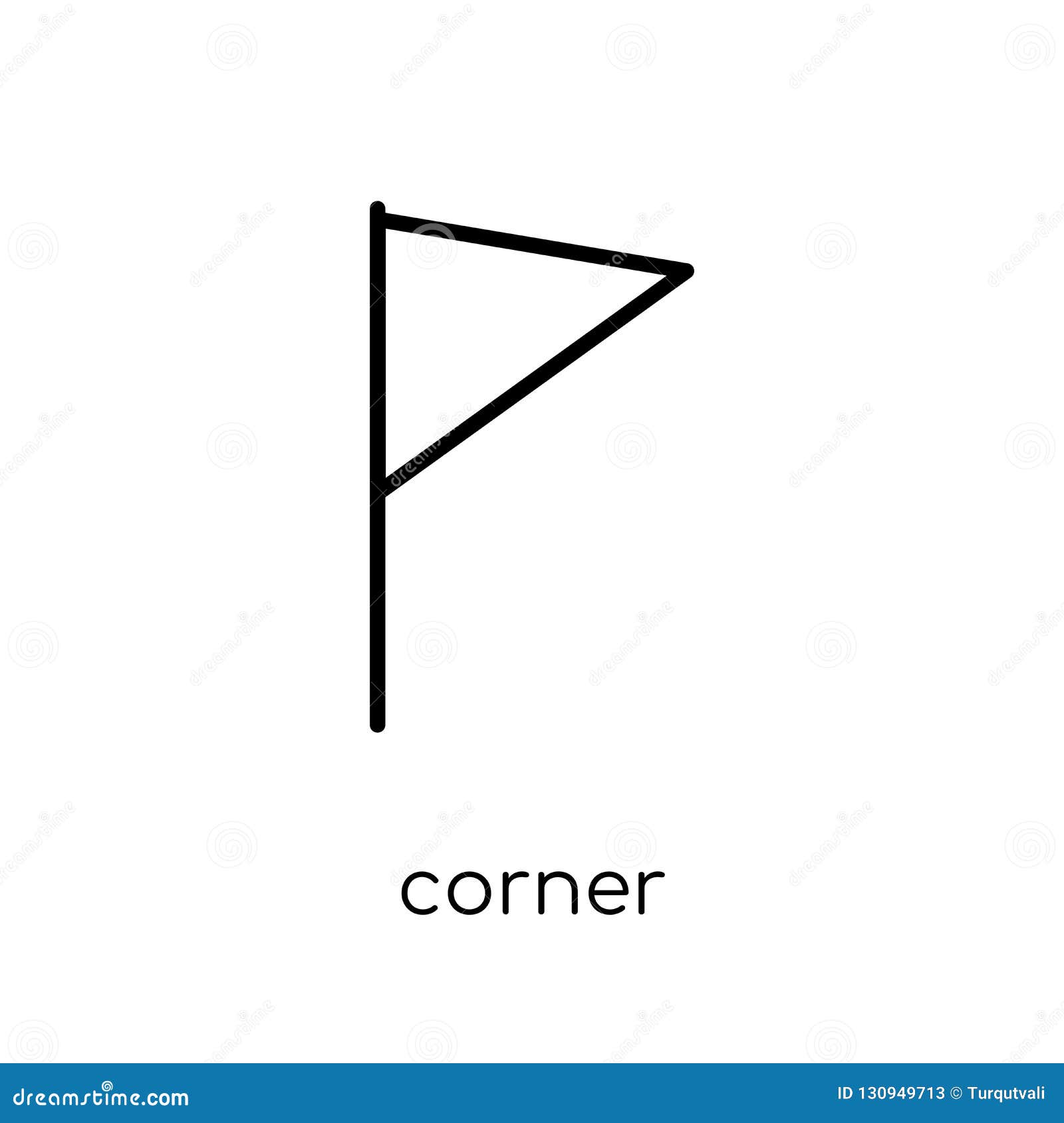 Corner Icon from Geometry Collection. Stock Vector - Illustration of ...
