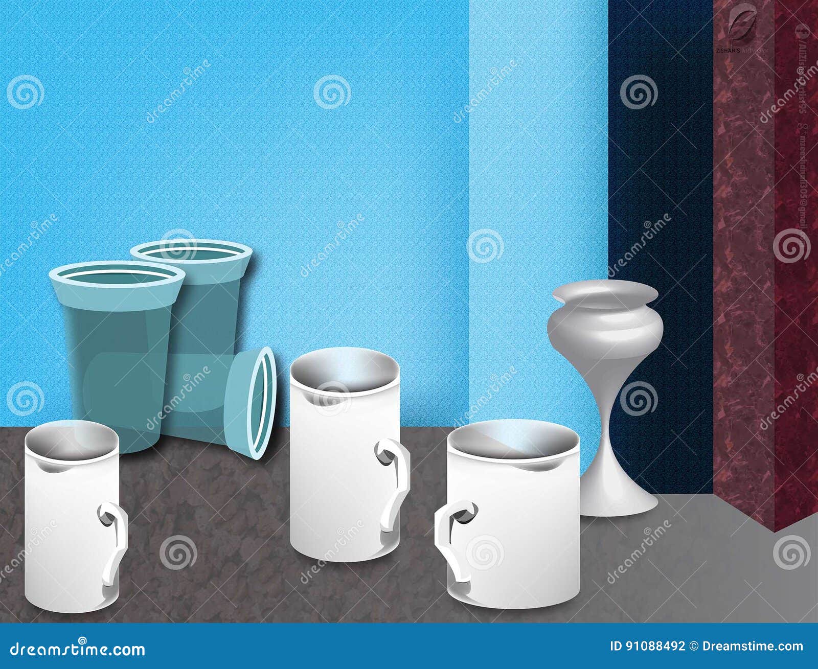 Corner Image Useless and Useful Things Stock Illustration ...