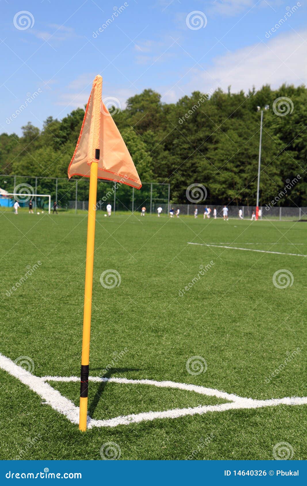 Corner kick stock photo. Image of cover, color, field - 14640326