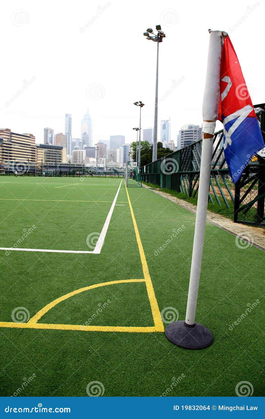 CORNER KICK stock photo. Image of sideline, lines, green - 19832064
